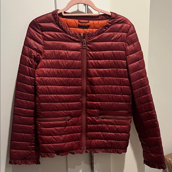 Sisley | Jackets & Coats | Sisley Maroon Puffer Jacket | Poshmark